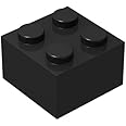 Amazon.com: Classic Brick Block Bulk, Black Bricks 2x2, Building Bricks ...