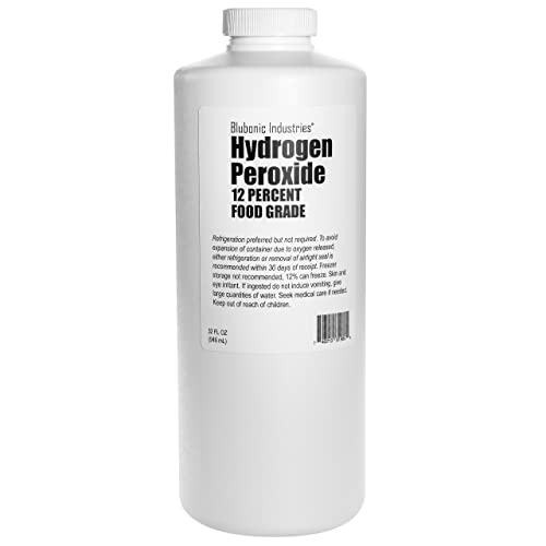 Blubonic 12 Percent Food Grade Hydrogen Peroxide, 32 fl oz, Cleaner ...