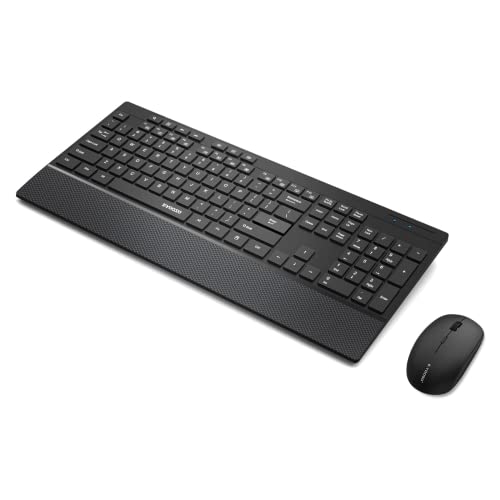 Wireless Keyboard And Mouse Combo E Yooso Full Sized 2 4ghz Wireless Keyboard With Palm Rest