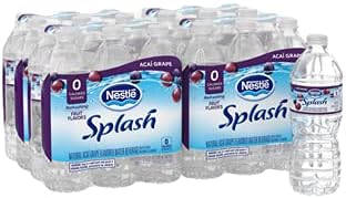 Splash Blast, Flavored Water Beverage, Acai Grape Flavor, 16.9 Fl Oz Plastic Bottles, 24 Pack ...