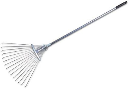 Adjustable fan rake/leaf rake made of aluminium: Amazon.co.uk: Garden ...