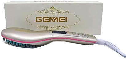 Gemei Mini Anion Hair Straightener BRush - Gold price in Saudi Arabia ...