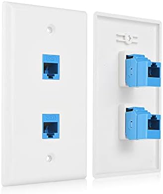 Cable Matters 2-Pack 2-Port Ethernet Wall Plate, Cat6 Wall Plate / Cat5 ...
