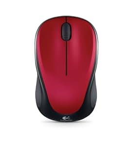 Amazon.com: Logitech M315 Compact Wireless Optical Mouse, Brick Red ...