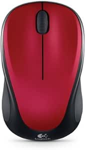 Amazon.com: Logitech M315 Compact Wireless Optical Mouse, Brick Red ...