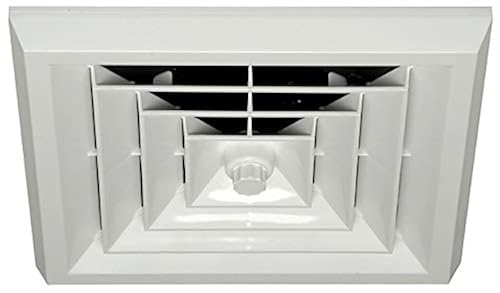 HaVACo Quick Connect 12" Square Ceiling Diffuser with 8" Register Boot ...