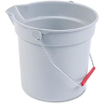 Amazon.com: Rubbermaid Commercial 2963-GRAY 10Qt Round Brute Bucket ...