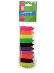 Amazon.com : Sticky Page Markers (500 ct) Note Flags Index Labels Post ...