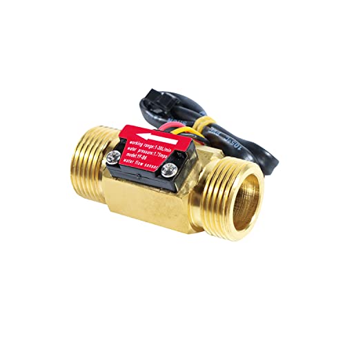 GREDIA G3/4" Male Thread Brass Water Flow Sensor Switch Hall Effect ...