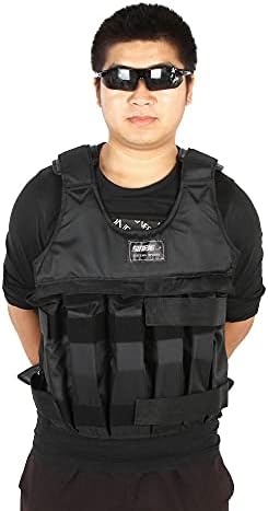 Max Loading 50kg Adjustable Weighted Vest Weight Jacket Exercise Boxing ...