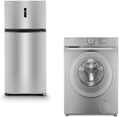 Refrigerator with top freezer 535 liter, inverter & Front Load Washing ...