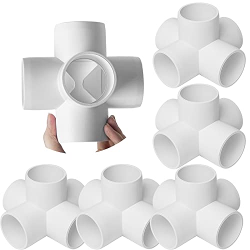 6Pack PVC Fittings 1 1/4Inch, 5Way PVC Elbow Fittings for SCH40 1 1 ...