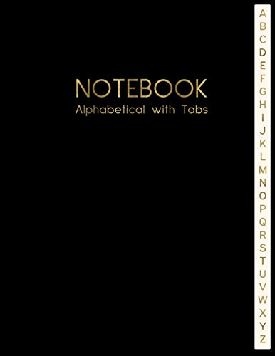 Notebook Alphabetical with Tabs: Journal Organizer Notebook with ...