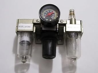 1/4" NPT Air Filter Regulator Lubricator Combo FRL: Amazon.com ...