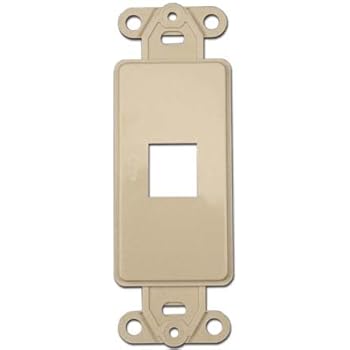 Leviton 41641-W QuickPort Decora Wall Plate Insert, 1 Gang, 2.61 In L X ...
