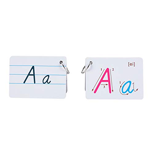 FieldDream Learn Alphabet Flash Cards, 4.33" x 3.54" Large Flash Cards ...