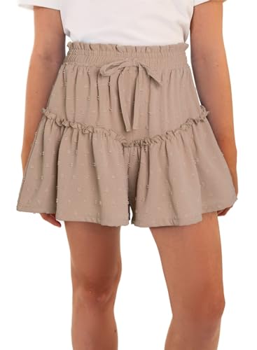 blibean Girls Summer Shorts Tween Kids Girl Swiss Dot Short Pants ...