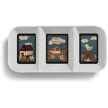 Amazon.com | Table Talk Family Values Melamine Divided Serving Tray, 3 ...