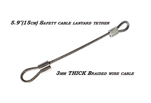 Bytiyar 20 pcs 5.9 inches (15cm) Stainless Steel Wire Rope Lanyard ...