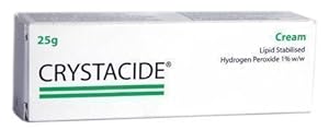 CRYSTACIDE CREAM LIPID STABILISED HYDROGEN PEROXIDE 1% W/W - 25 G ...