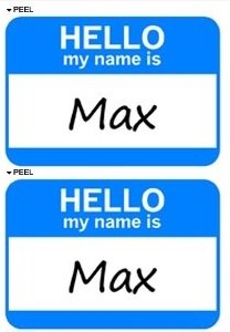 Amazon.com: Hello My Name Is Max - Sheet of 2 - Window Bumper Laptop ...