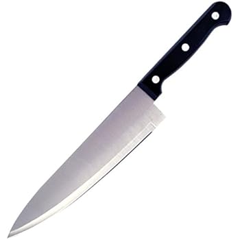 Amazon.com: 12-inch Straight Butcher Knife, Black Handle - Extremely ...