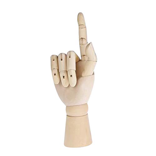 Wooden Mannequin Hand 10 Inch Flexible Fingers Realistic Wood Hand ...
