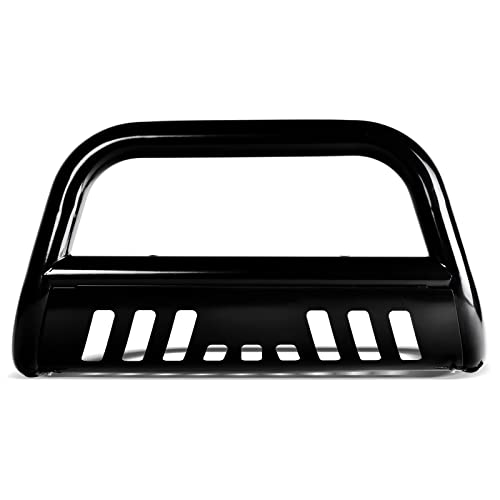 Mua Black Bull Bar Brush Push Front Bumper Grill Grille Guard With Skid ...