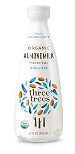 Three Trees, Organic Original Almondmilk, Unsweetened, 28 Fl Oz | Dairy ...