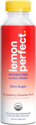 Lemon Perfect, Organic Cold-Pressed Lemon Water,Strawberry Passion ...