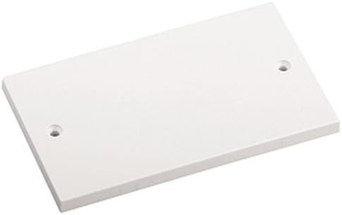 White Double Two Gang Blank Cover Socket Blanking Plate: Amazon.co.uk ...