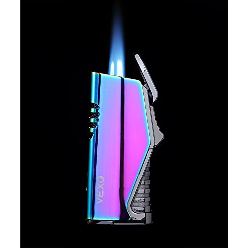 VEXO-Unique Torch Lighter Triple 3 Jet Flame Butane Lighter with Gas ...