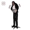 WBHome 5ft Halloween Animated Standing Greeter Old Butler with Candy ...