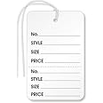 Amazon.com : Garment Tag, Large White (1.75" x 2.875") with String ...