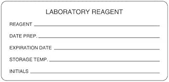 Amazon.com: Laboratory Reagent Label, 4" x 1-7/8": Industrial & Scientific
