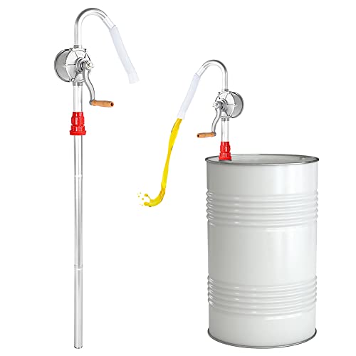 Compact Manual Barrel Pump Aluminum Alloy Rotary Hand Crank Oil Barrel ...