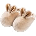 Amazon.com | Xineks Kawaii Bunny Ear Women's Fuzzy House Memory Foam Slippers, Cute Furry Faux ...