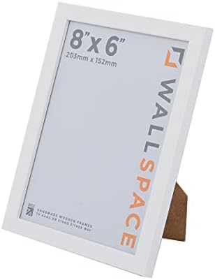Wall Space Thin 8x6 White Frame | Thin White Picture Frame 8 x 6 inch ...