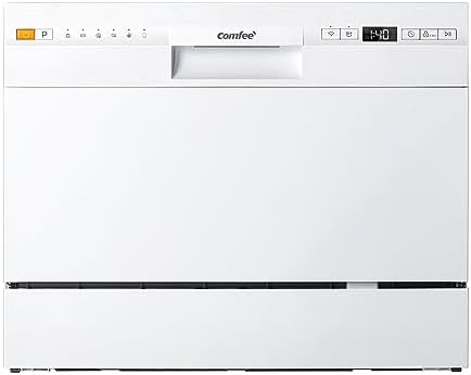 COMFEE' Dishwasher 6 Places Compact Dishwasher Tabletop with 7 Programe ...
