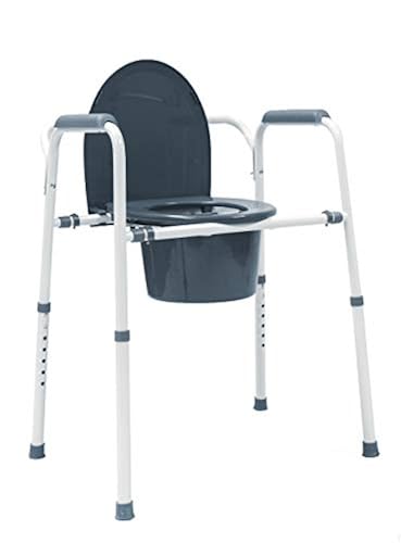 Avantia Portable Steel 3 in 1 Commode Bucket with Arm Rest Support ...