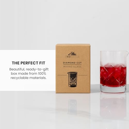 A Bar Above Diamond Cut Cocktail Mixing Glass – Thick, Sturdy Glass ...