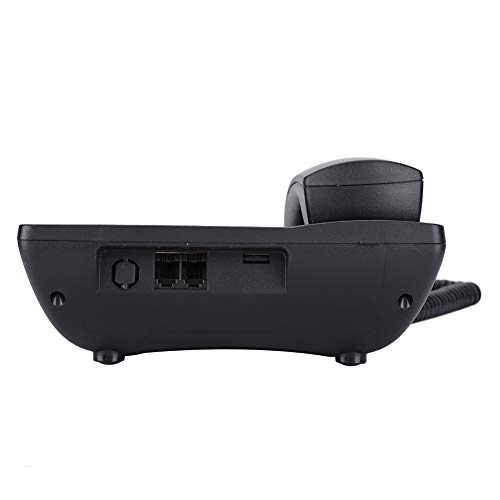 Sanpyl Corded Telephone Landline, Dual-Port Extension Set Desktop Corded Telephone Caller ID ...