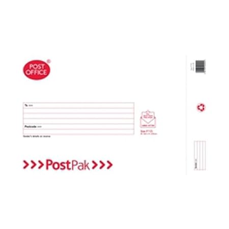 Postpak Paket, Postpaket, Größe F F weiß Featherpost, Weiß/Rot, 100 ...