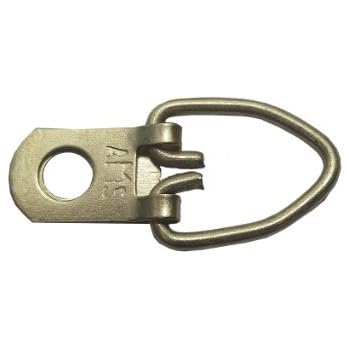 100 Single Hole Brass Plated D Ring W/screws - Jewelry Products ...