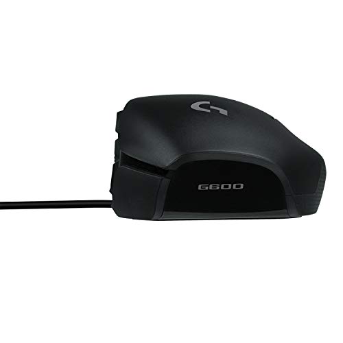 Logitech G600 MMO Gaming Mouse, RGB Backlit, 20 Programmable Buttons ...