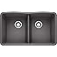 Blanco 441223 SILGRANIT Double Bowl Undermount, Biscotti Kitchen Sink ...