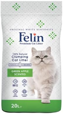 Felin Cat Litter Clumping 100% Natural Bentonite, Clumping 99.5% Dust ...