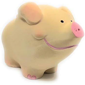 Pet Supplies : XL Squeaky Rubber Pig Natural Rubber (Latex) Lead-Free ...