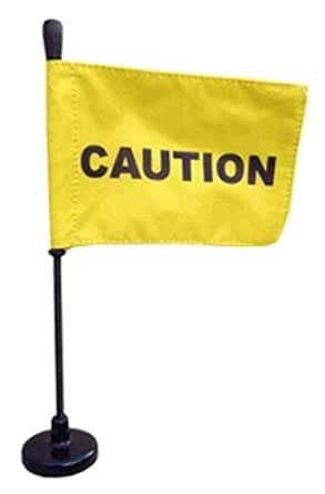 Yellow Caution Flag with Magnetic Base and Flexible Flag Pole: Amazon ...