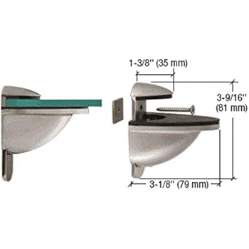 Amazon.com: CRL Brushed Nickel Heavy-Duty Adjustable Shelf Bracket ...